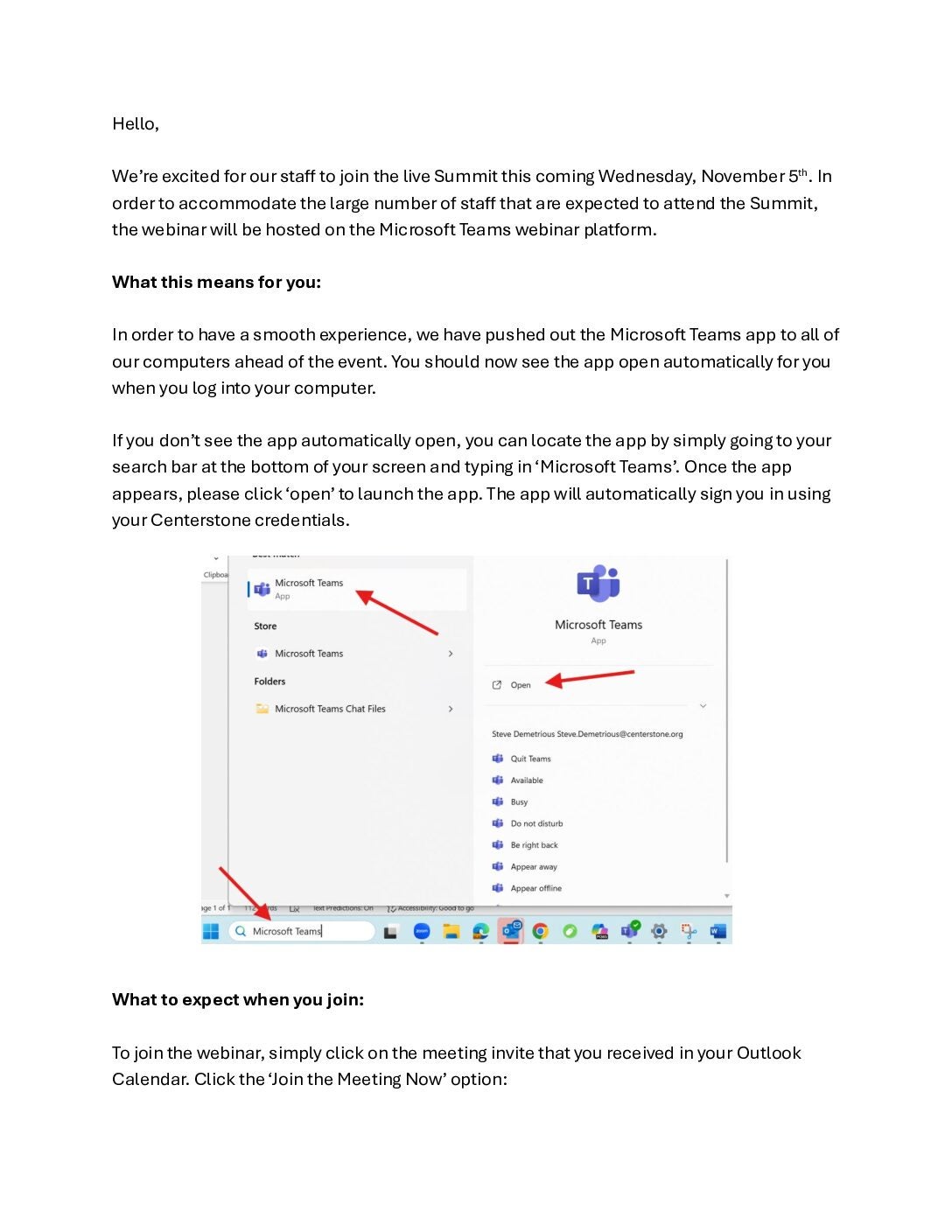 Microsoft Teams - Centerstone